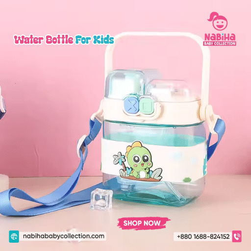 Dino & Unicon Double Straw Cartoon Water Bottle – 850ml - Nabiha Baby ...