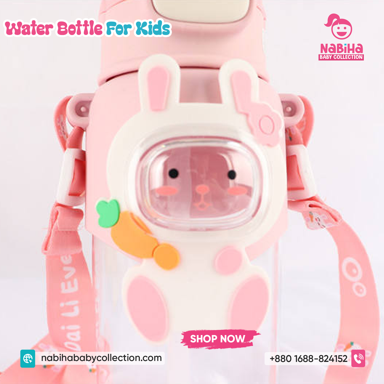 Cute Animal Character Kids Water Bottle - Nabiha Baby Collection